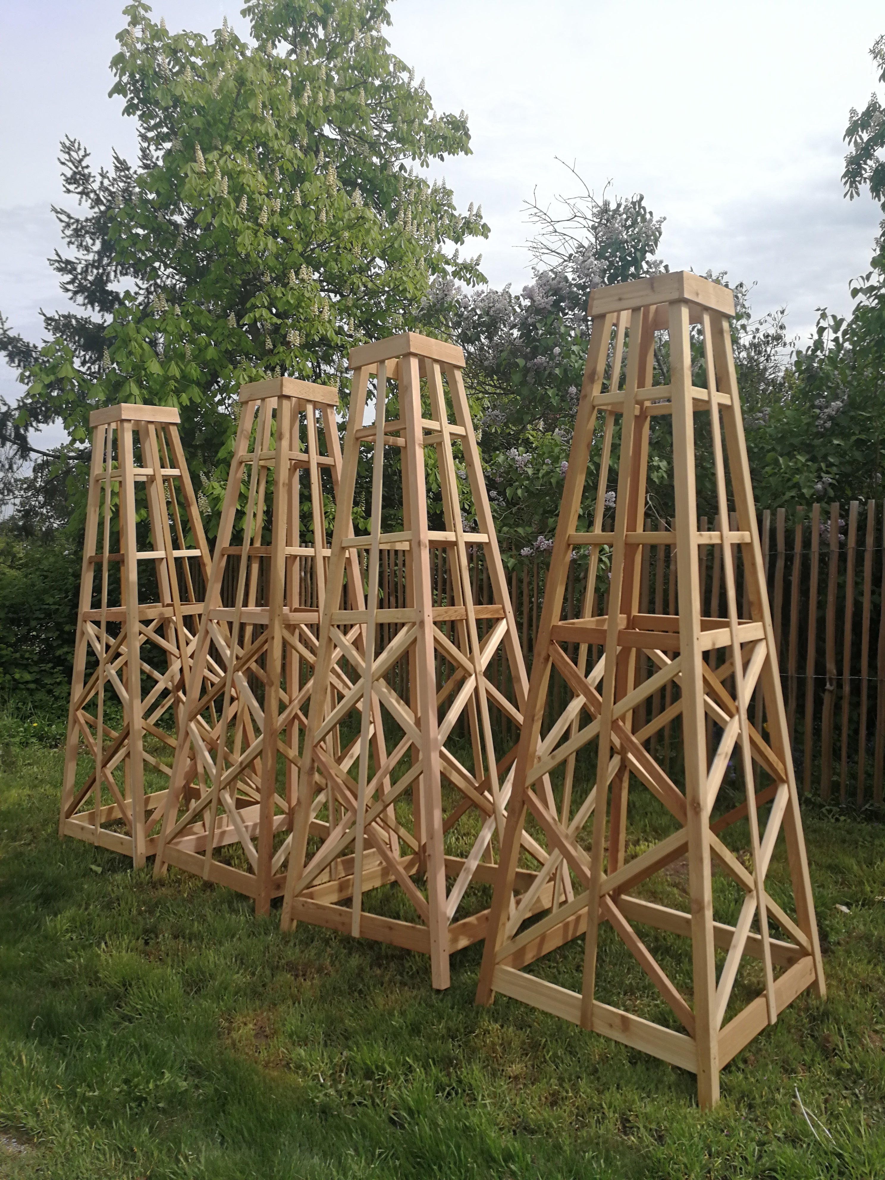 Bespoke Product | 8' Tall Open Top Cedar Tuteur – WOODBRUTE DESIGNS